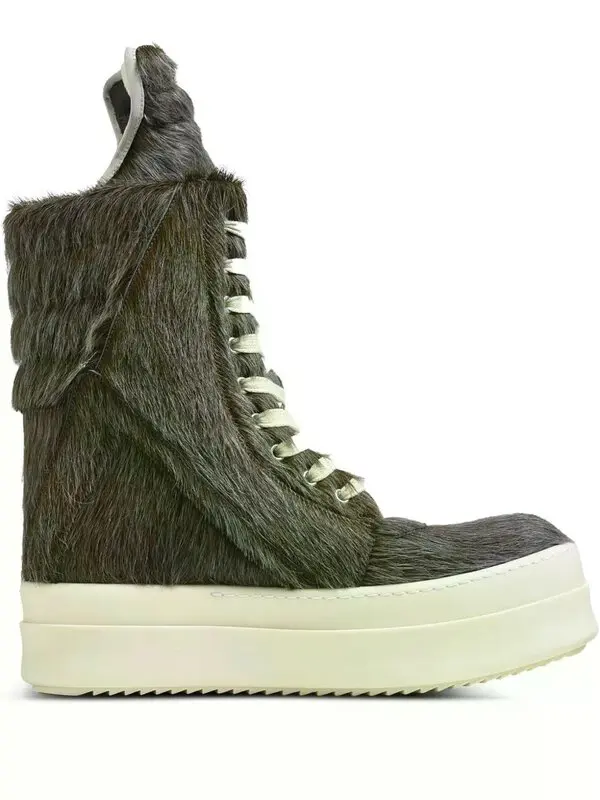 Rick Owens Mega Geobasket Leather Lace-up Shoes