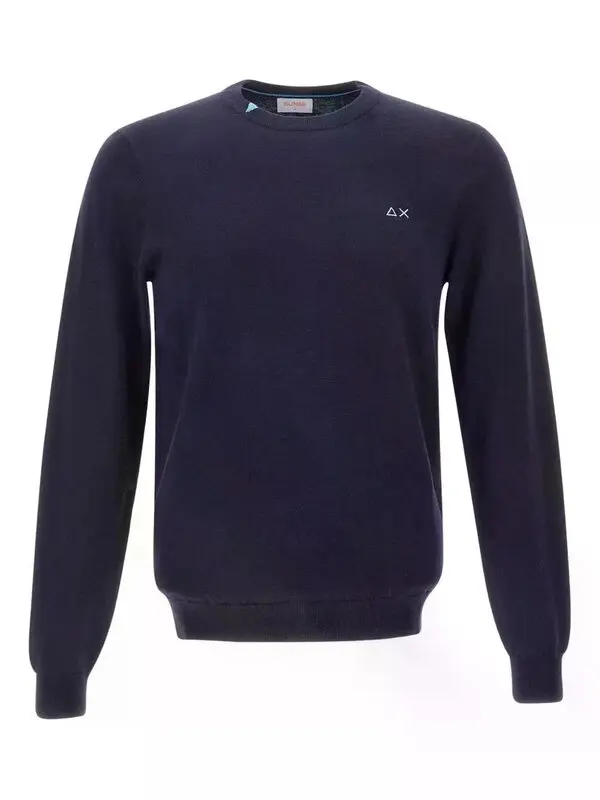 SUN 68 Crew-neck Long-sleeve Sweater - Blue