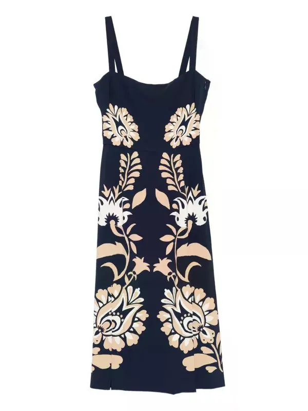 La DoubleJ Floral-pattern Midi Dress
