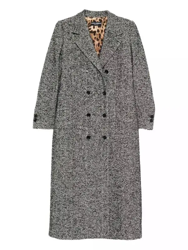 Dolce & Gabbana Herringbone Double-breasted Coat