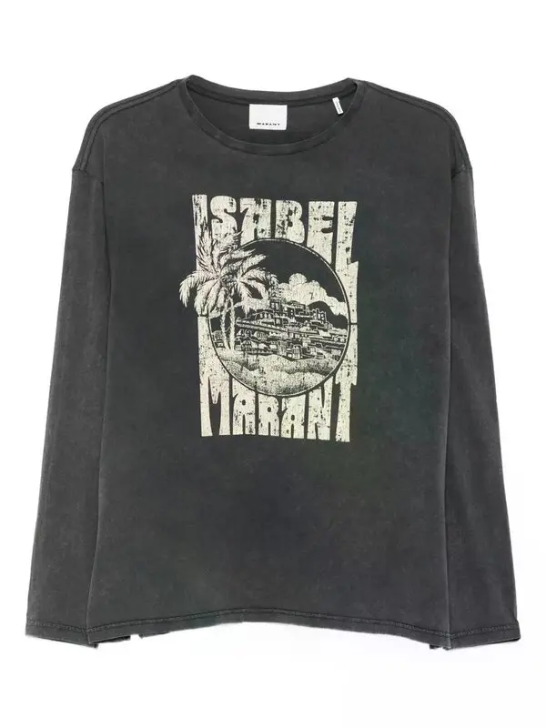 MARANT Graphic-print Long-sleeve T-shirt