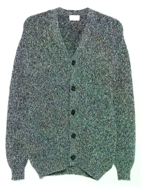 SCAGLIONE Speckled Knit Cardigan - Blue