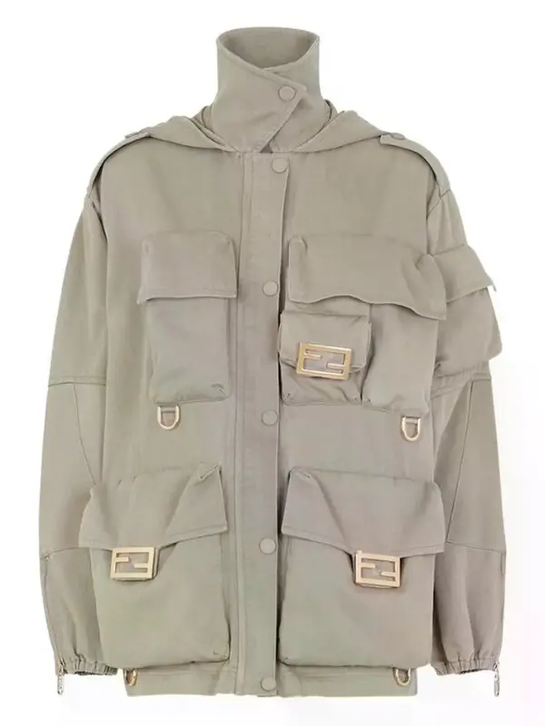 Fendi Multi-pocket Jacket With Logo Plaque