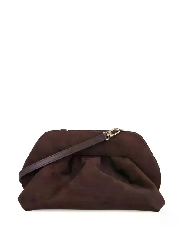 THEMOIRE Tia Pleated Clutch - Brown