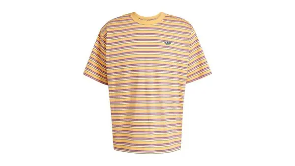 Adidas Stripe Tee Shirt - Multicolor Tech Green Green Almost Yellow