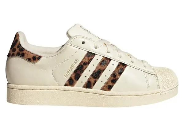Adidas Superstar Ii Leopard Sneakers - Cream White/preloved Brown/gold Metallic