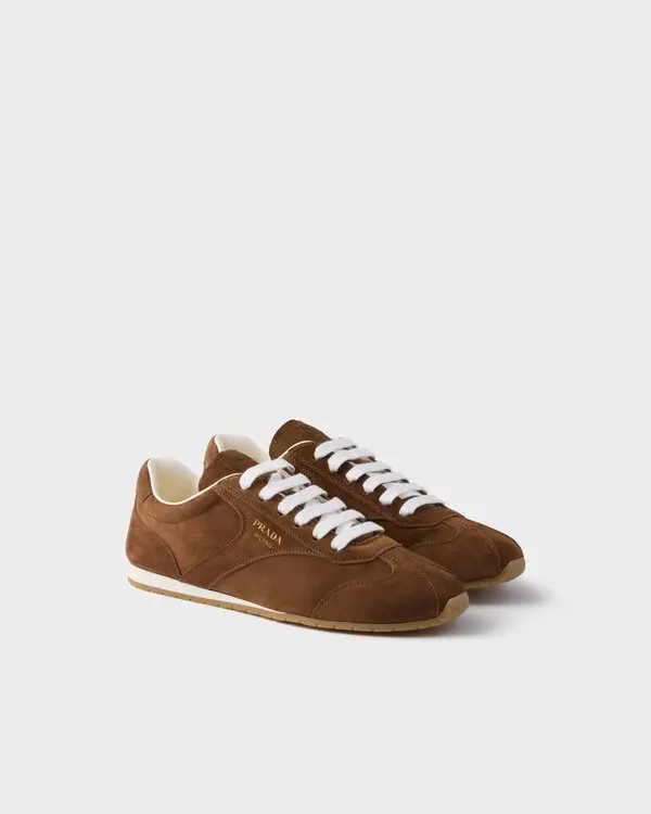 Prada Suede Low Top Sneakers - Cocoa Brown