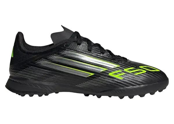 Adidas F50 League Turf Soccer Shoes - Core Black/iron Metallic/lucid Lemon