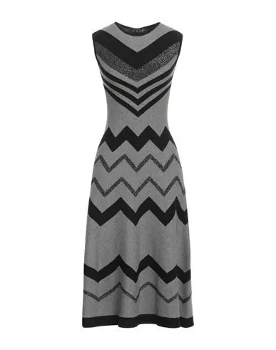 KAOS Midi Flared Jacquard Knit Dress