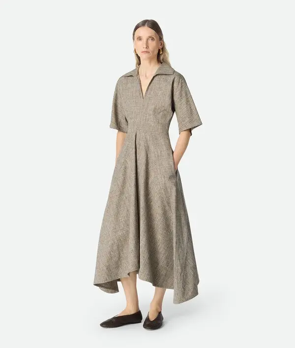Bottega Veneta Fleck Viscose Midi Dress