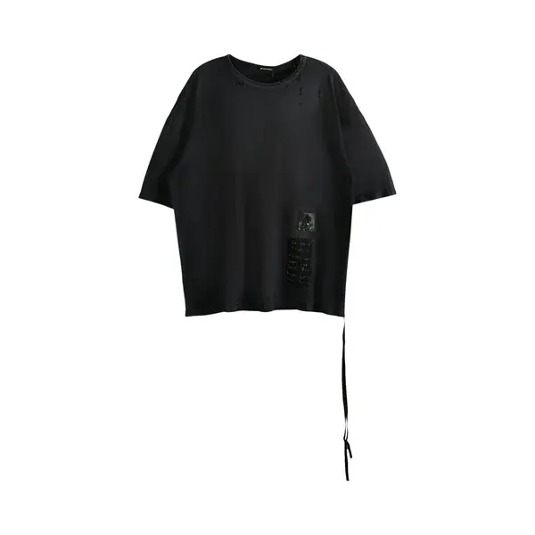 ANN DEMEULEMEESTER Dieter High Comfort T-shirt With Patches