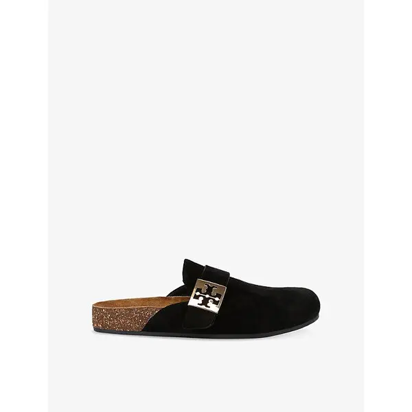 Tory Burch Suede Mules - Blk/other