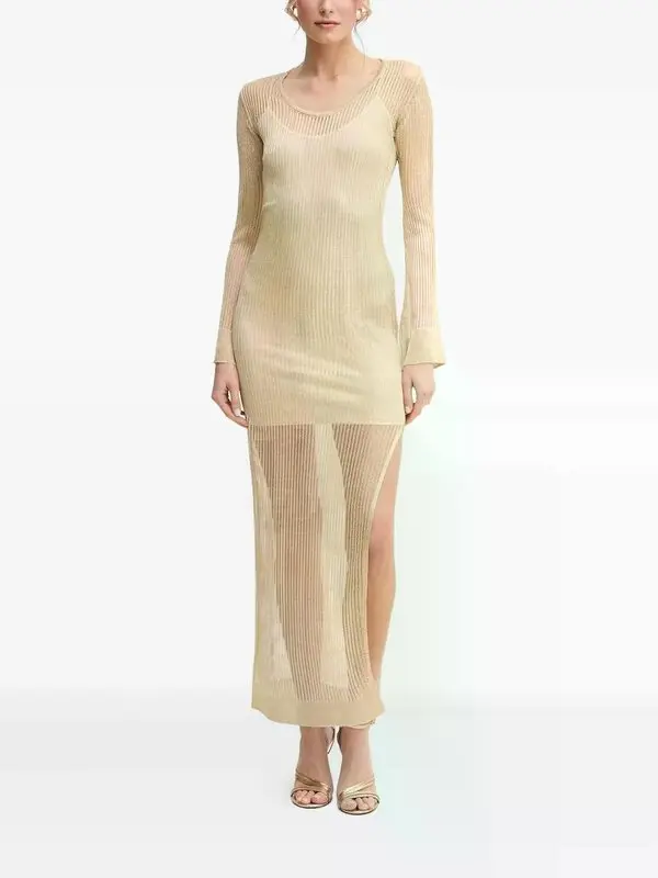 SIMONA CORSELLINI Ribbed Knit Midi Dress