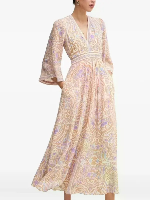 Hale Bob Abby V-neck Maxi Dress - Neutrals