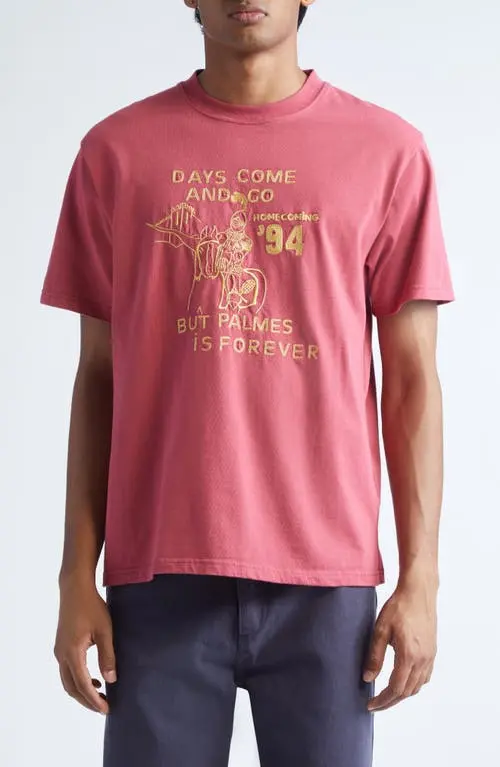 PALMES Forever Embroidered T-shirt - Red