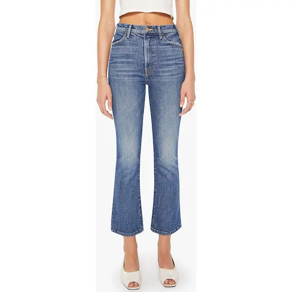 MOTHER The Hustler High-waist Ankle Bootcut Jeans
