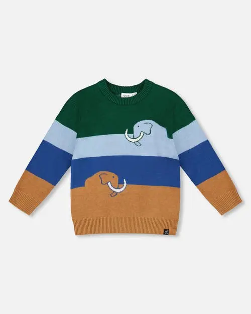 DEUX PAR DEUX Striped Knit Sweater