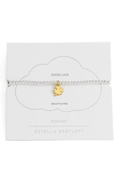 Estée Lauder Sienna Clover Beaded Stretch Bracelet - Gold And Silver