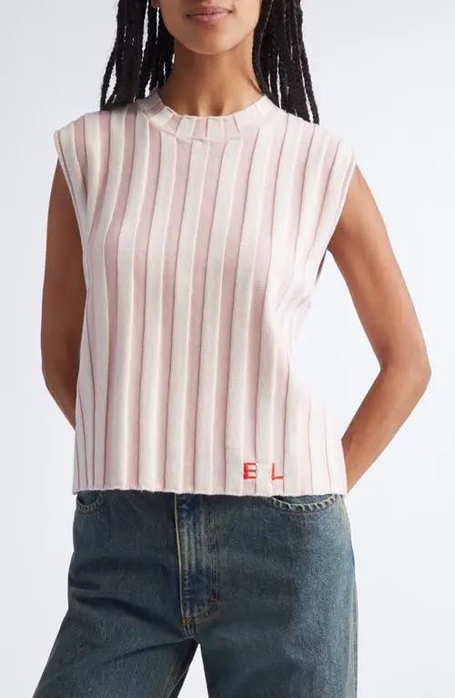 Eckhaus Latta Gender Inclusive Keyboard Stripe Merino Wool Sweater Vest