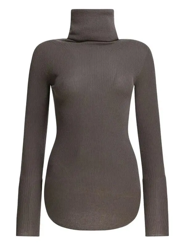 Rick Owens Ls Tube Sweater - Brown