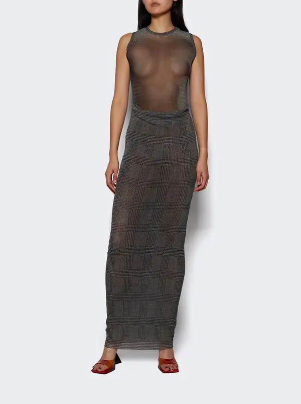 Jean Paul Gaultier Printed Mesh Long Dress
