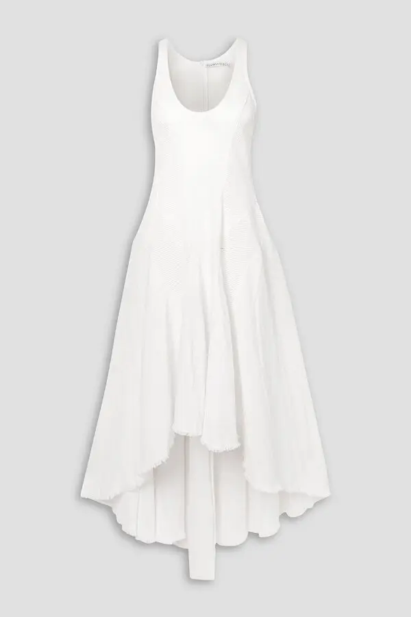 Rue Mariscal Fringed Asymmetric Midi Dress
