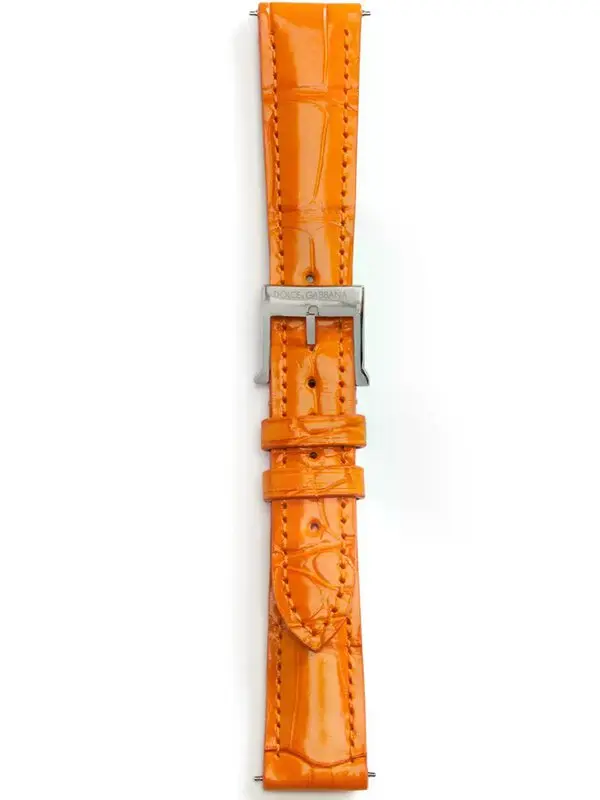 Dolce & Gabbana Logo-embossed Watch Strap - Orange