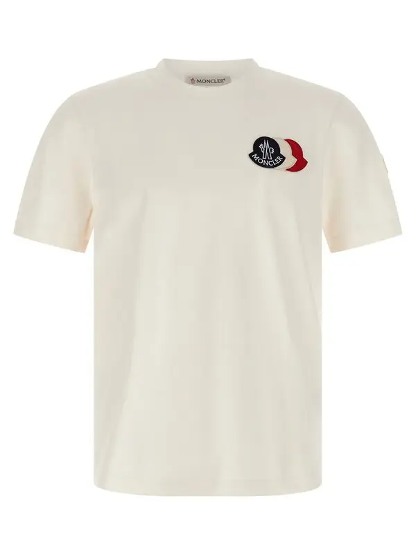Moncler Tricolor Logo T-shirt - White