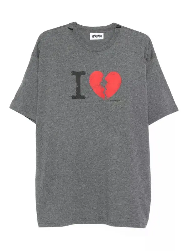 MAGLIANO Broken-heart Graphic T-shirt - Grey