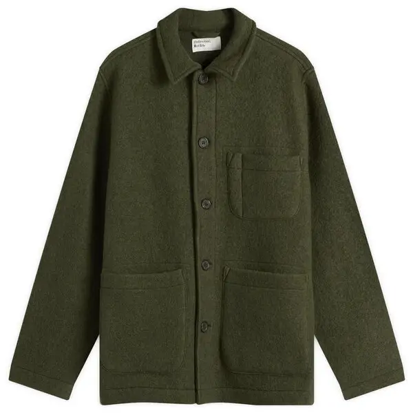 Universal Works Wool Fleece Field Jacket - Olive