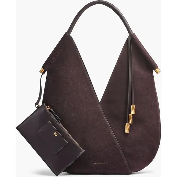 Donna Karan New York Baldwin Suede Shoulder Bag