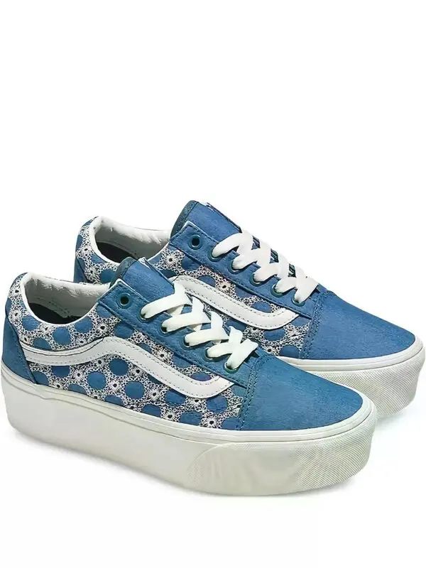 VANS Old Skool White Sneakers - Blue