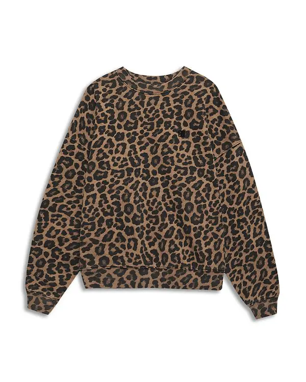 ANINE BING Miles Print Sweatshirt - Leopard