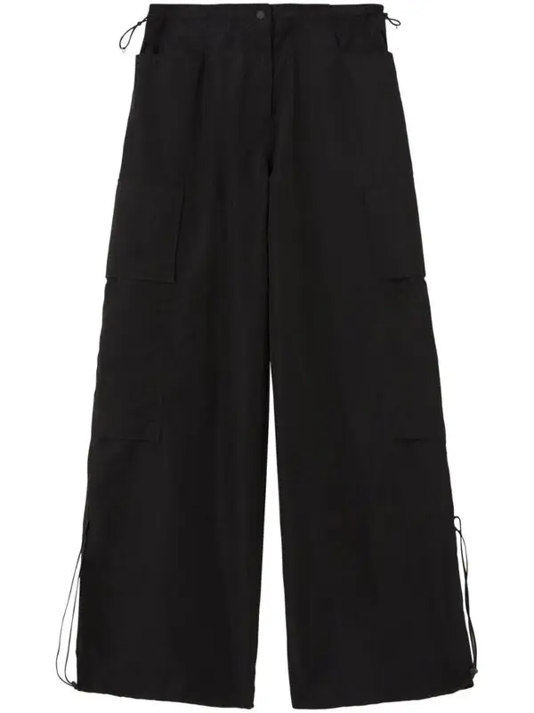 Palm Angels High-rise Parachute Trousers - Black