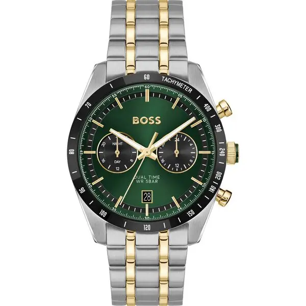 Hugo Boss Tourmaster Chronograph Bracelet Watch - Green
