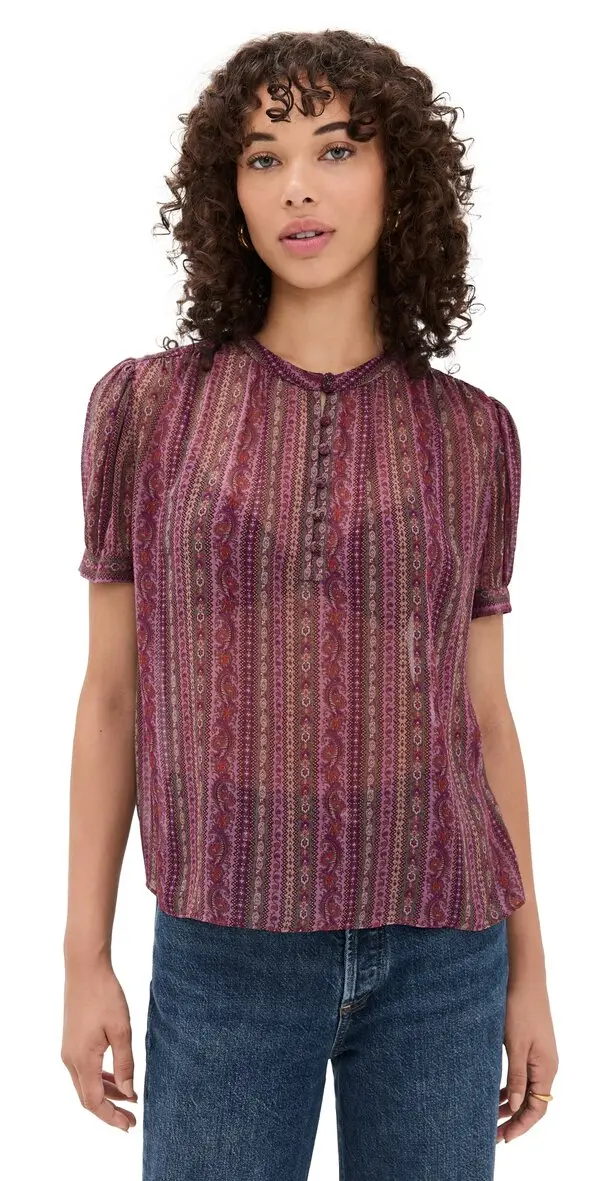 Paige Marsala Blouse