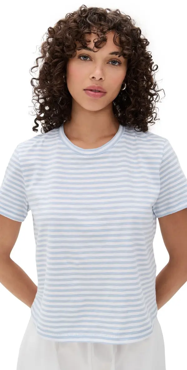 Madewell Boxy Stripe Crop Tee