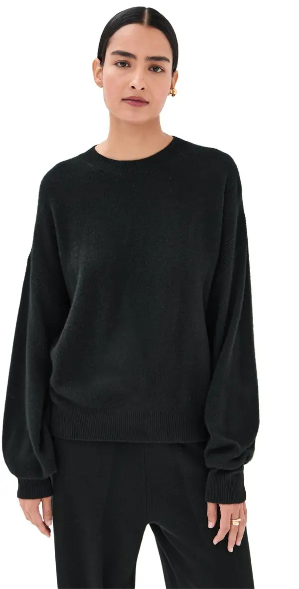 Le Kasha Cashmere Modena Brushed Sweater - Black