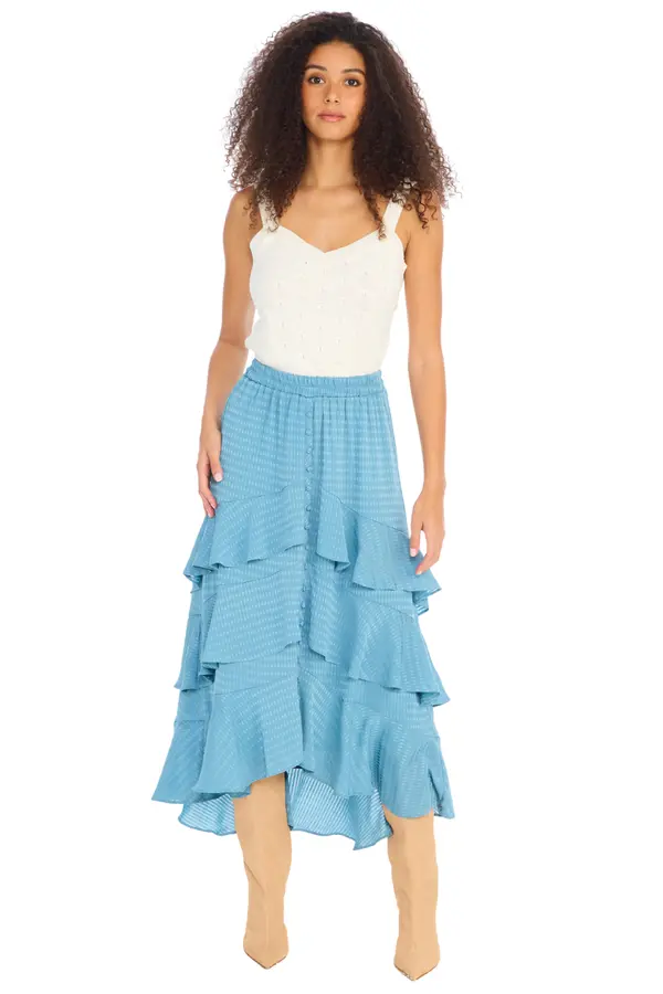 Allison Ella Midi Skirt - Blue