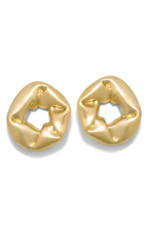 Completedworks Big Scrunched Open Circle Drop Earrings