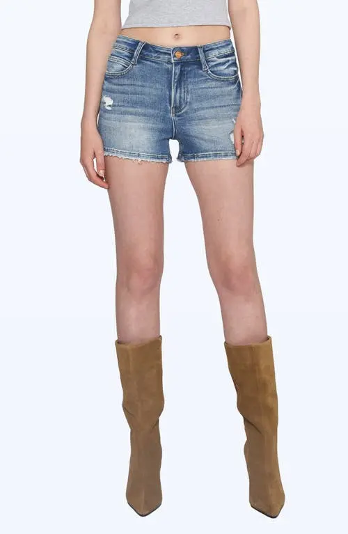 BAYEAS Frayed Denim Shorts