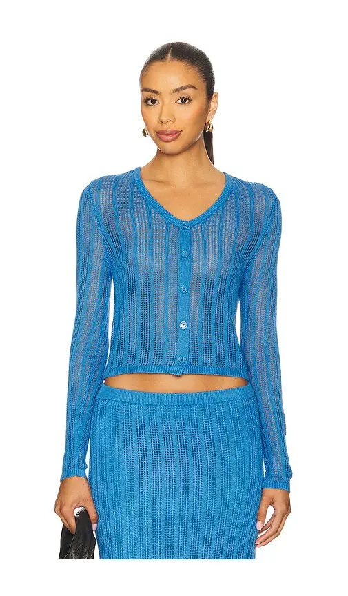 Beach Riot Hani Crochet Cardigan - Harbor Blue