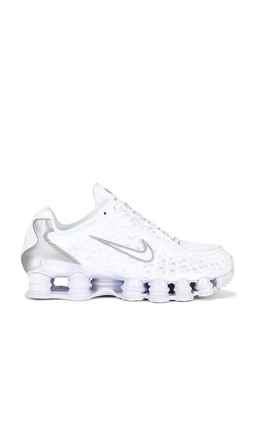 Nike Shox Tl Sneaker - White  White Metallic  Silver  & Max Ora