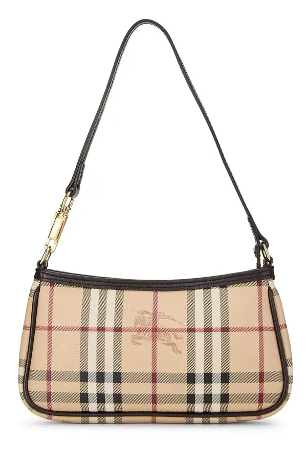 Burberry Haymarket Check Coated Canvas Pochette