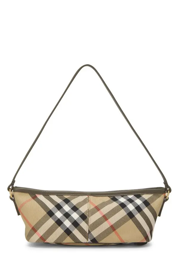 Burberry Vintage Check Canvas Mini Shoulder Bag - Brown