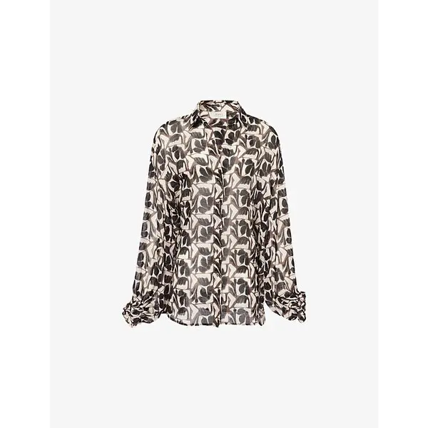 Dissh Printed Sheer Ramie Shirt