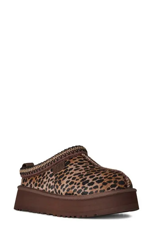UGG Tazz Caspian Genuine Calf Hair Platform Slipper - Burnt Cedar