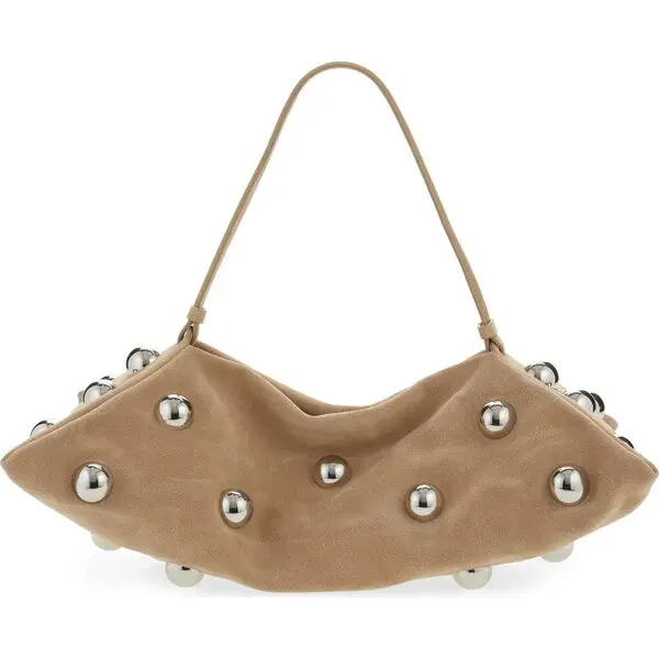 Altuzarra Origami Suede Shoulder Bag - Cappuccino/silver
