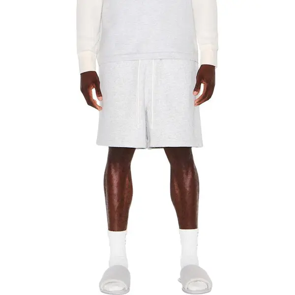 SKIMS Relaxed Fleece Lounge Shorts - Light Heather Grey