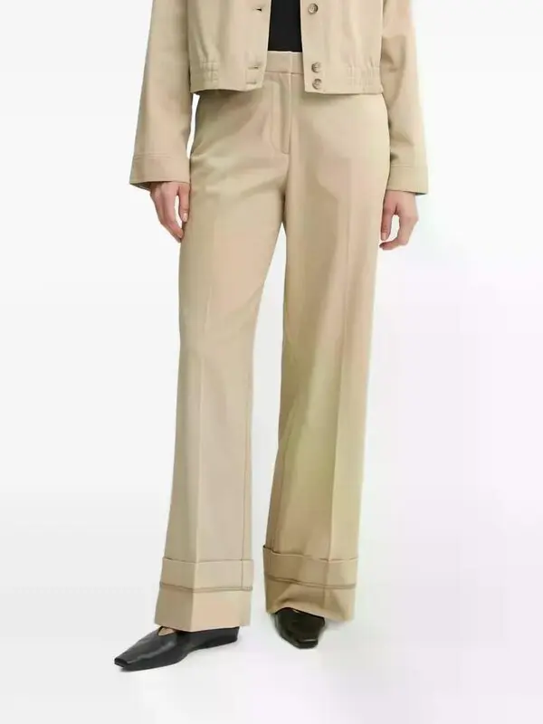 SAMSOE SAMSOE Cuffed Wide-leg Trousers